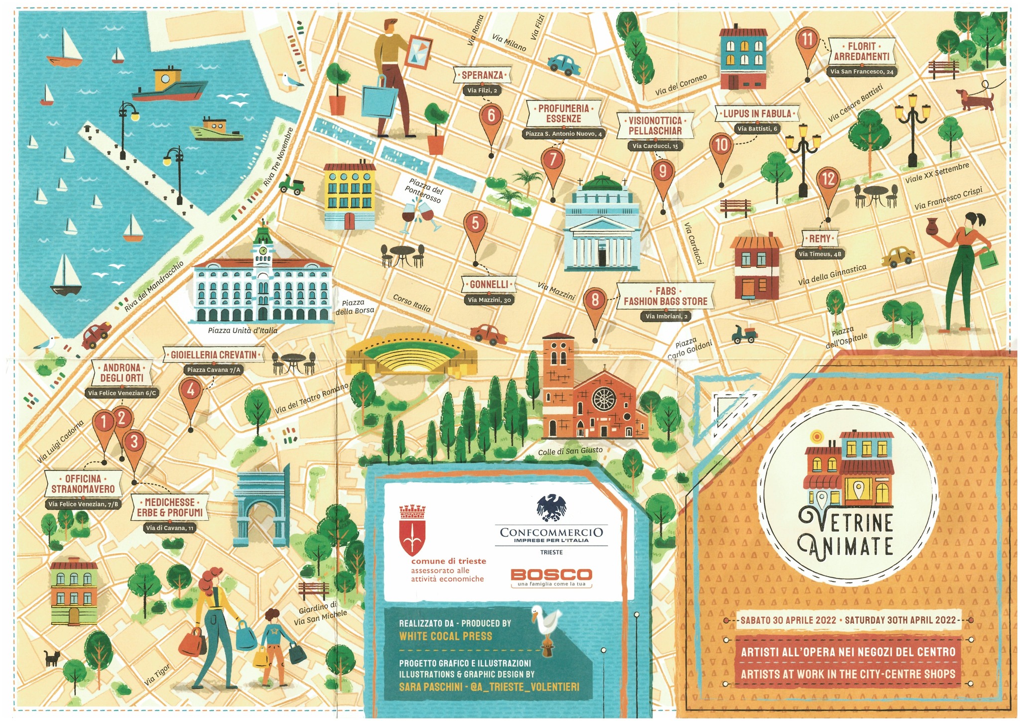Tourist Map Of Trieste City Centre Tourist Map Trieste Map