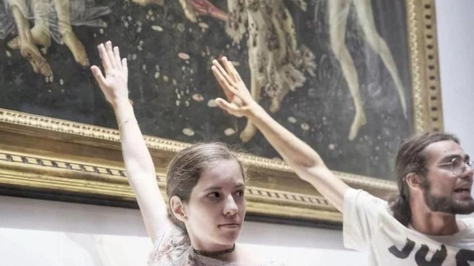 Triestine Climate Activist Glues Hand to Botticelli Masterpiece - InTrieste