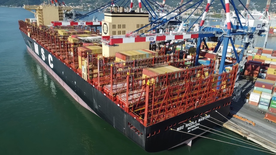 An Ultra Large Container Vessel MSC Nicola Mastro Christened In Trieste ...